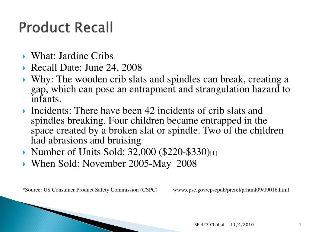 PPT - Product Recall PowerPoint Presentation, free download - ID:5374389