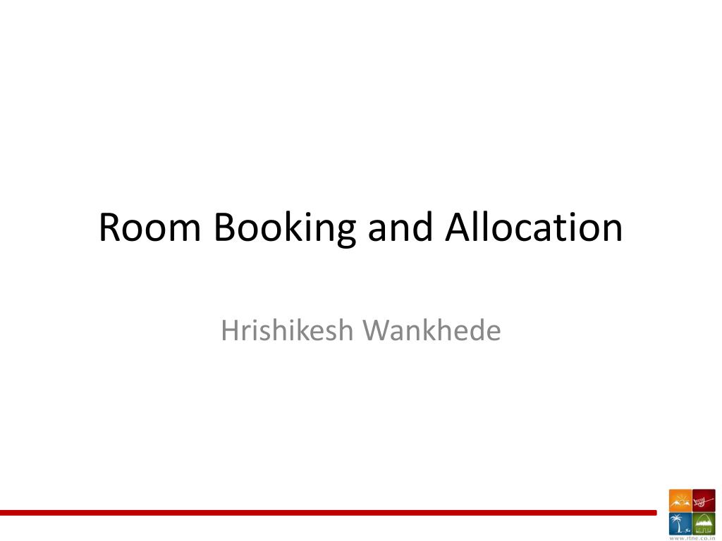 PPT - Room Booking and Allocation PowerPoint Presentation, free ...