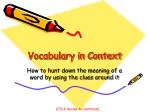 PPT - Vocabulary in Context PowerPoint Presentation, free download - ID ...