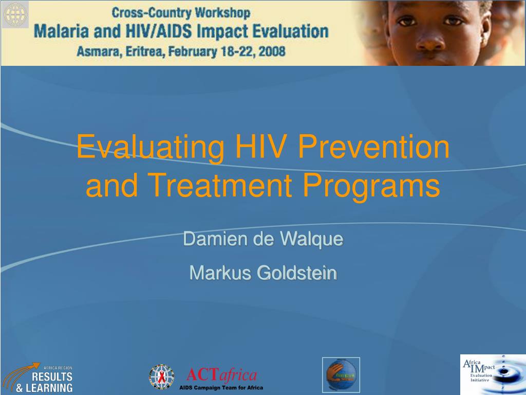 PPT - Evaluating HIV Prevention and Treatment Programs PowerPoint ...