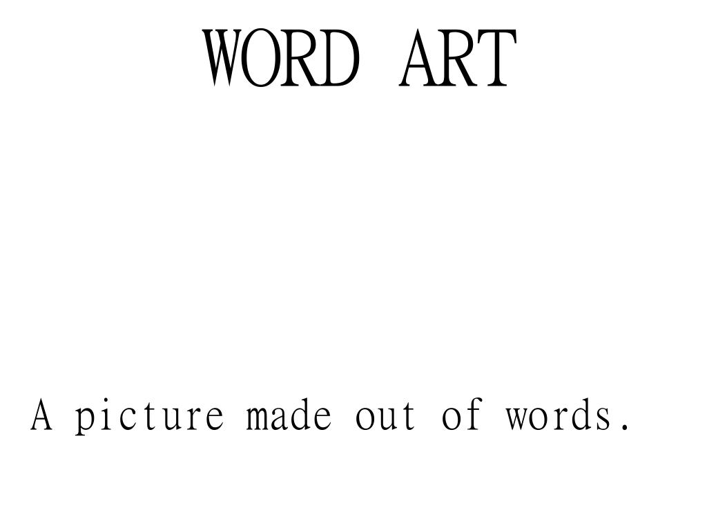 PPT - WORD ART PowerPoint Presentation, free download - ID:5380044