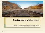 PPT - Contemporary Literature PowerPoint Presentation, free download ...