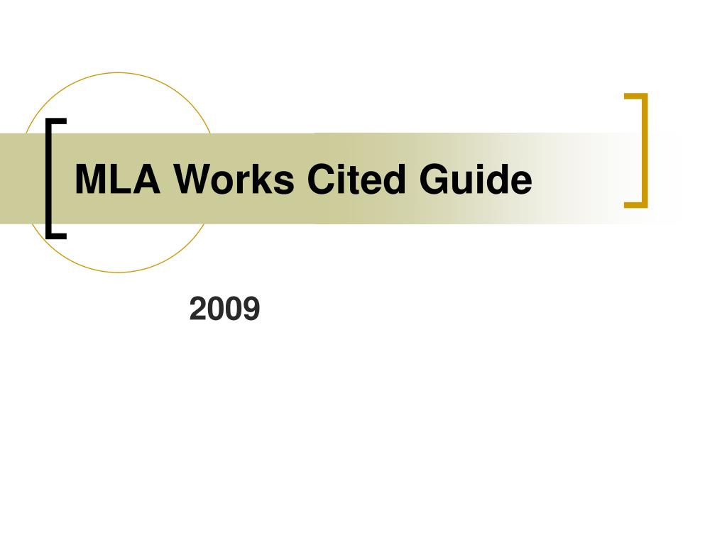 PPT - MLA Works Cited Guide PowerPoint Presentation, free download - ID ...