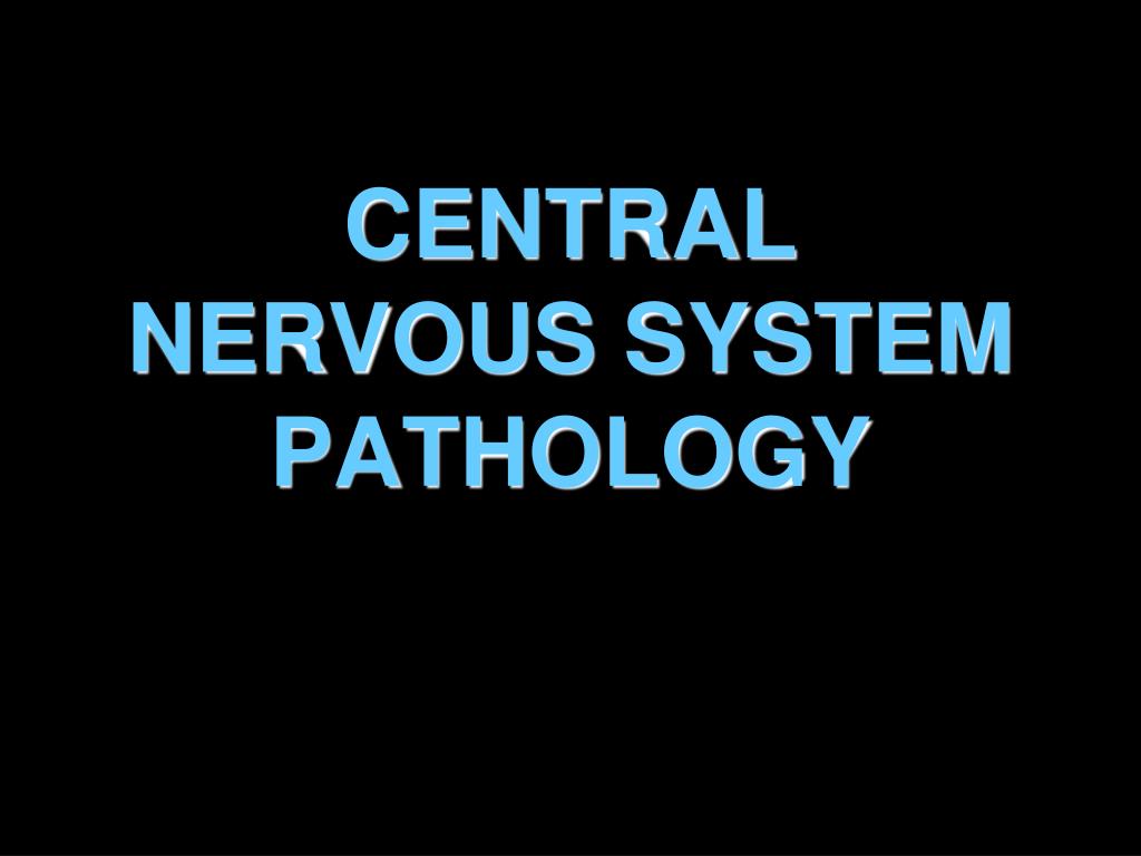 PPT - CENTRAL NERVOUS SYSTEM PATHOLOGY PowerPoint Presentation, free ...