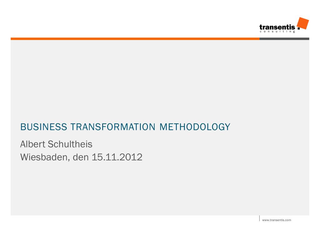 PPT - Business Transformation Methodology PowerPoint Presentation, free ...