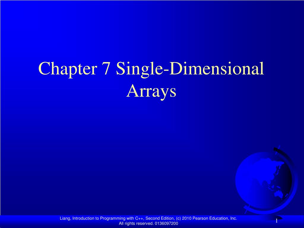 PPT - Chapter 7 Single-Dimensional Arrays PowerPoint Presentation, free download - ID:5384789