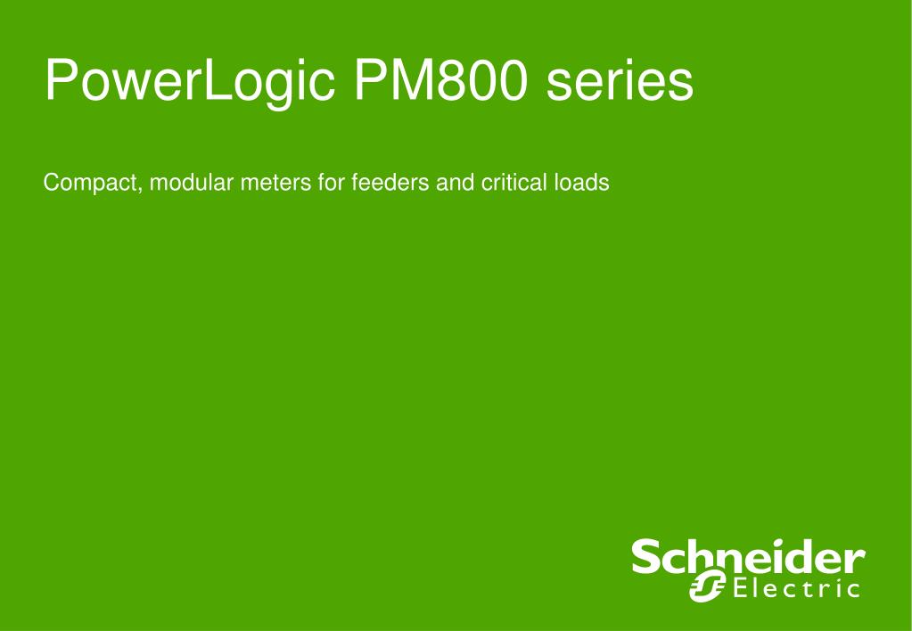 PPT - PowerLogic PM800 series PowerPoint Presentation, free download ...