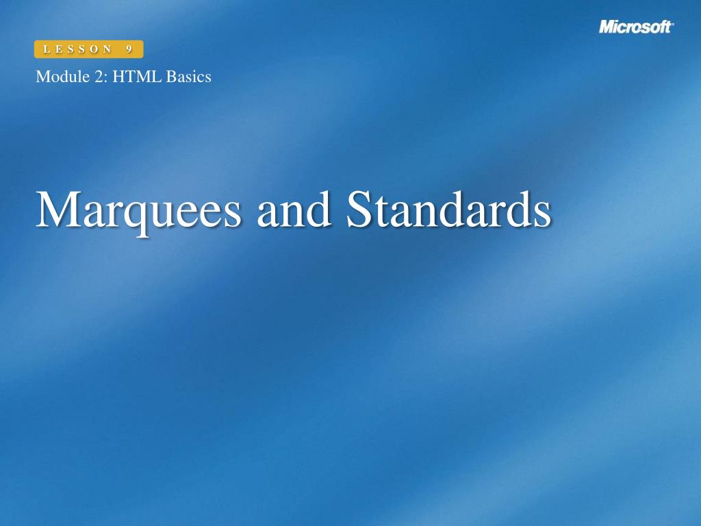 PPT - Understanding HTML Marquees and W3C Standards in Web Design ...