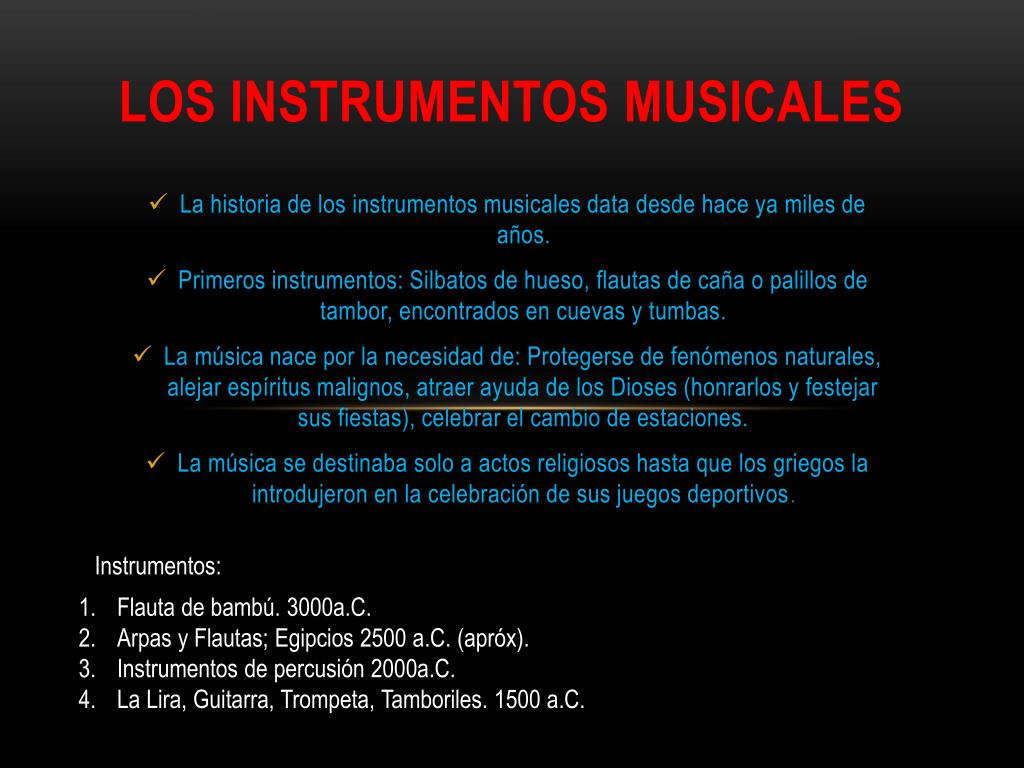PPT - Los instrumentos musicales PowerPoint Presentation, free download ...