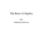 PPT - PRESENTATION 12 Basic Algebra PowerPoint Presentation, free ...