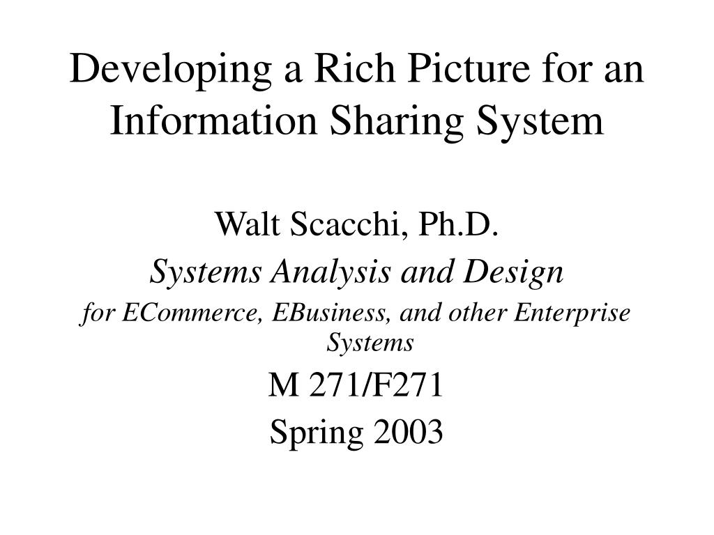 PPT - Developing a Rich Picture for an Information Sharing System ...