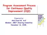 PPT - Continuous Quality Improvement (CQI) PowerPoint Presentation ...