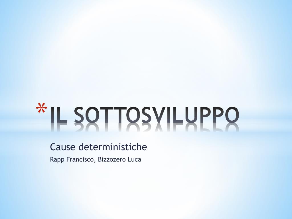 PPT - IL SOTTOSVILUPPO PowerPoint Presentation, free download - ID:5394517