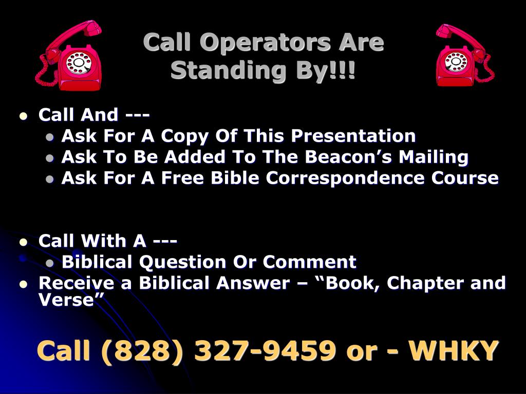 PPT - Call Operators Are Standing By!!! PowerPoint Presentation, free ...