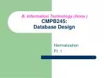 PPT - Database Design: Normalization PowerPoint Presentation, free download - ID:139633
