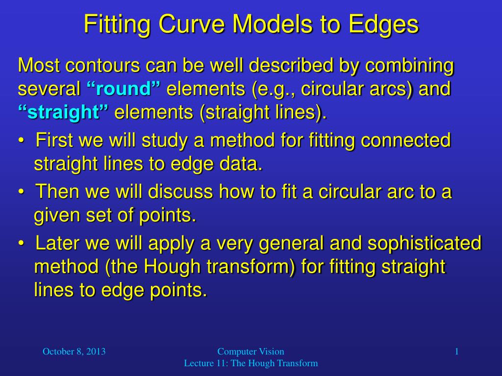 PPT - Fitting Curve Models to Edges PowerPoint Presentation, free ...