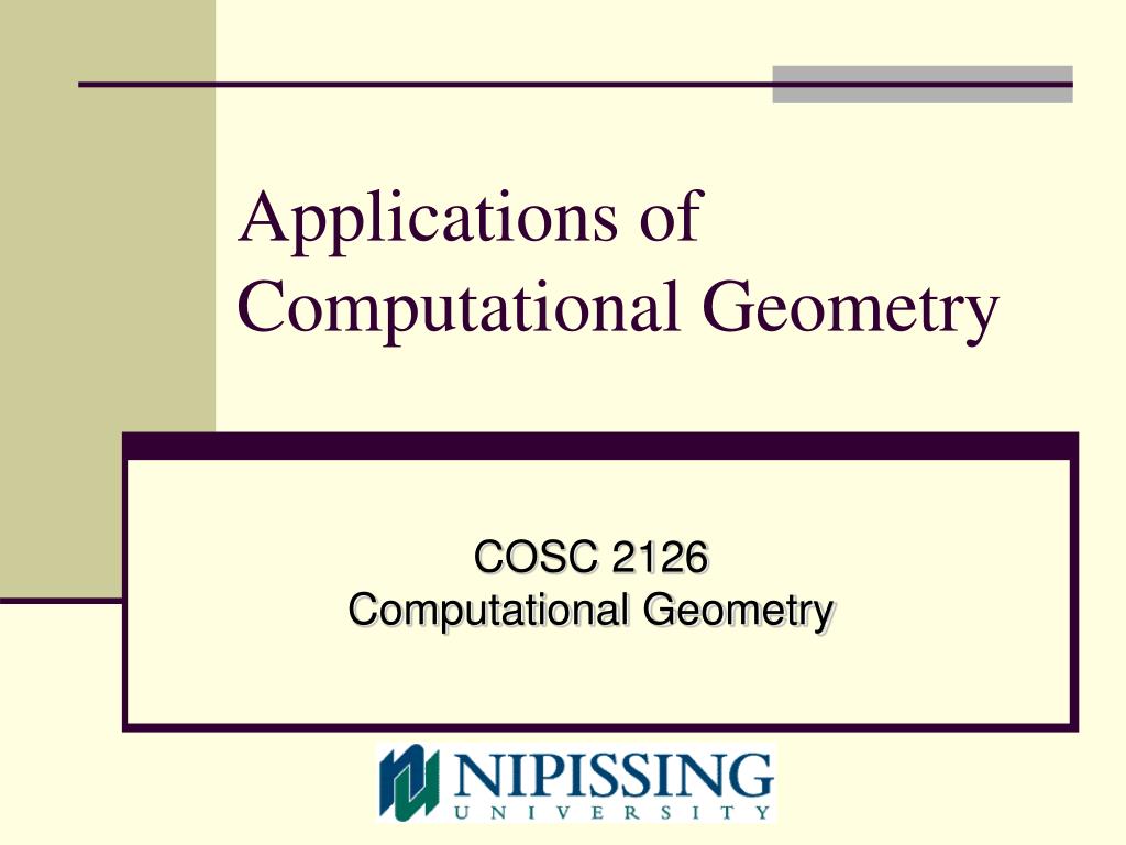 PPT - Applications of Computational Geometry PowerPoint Presentation ...