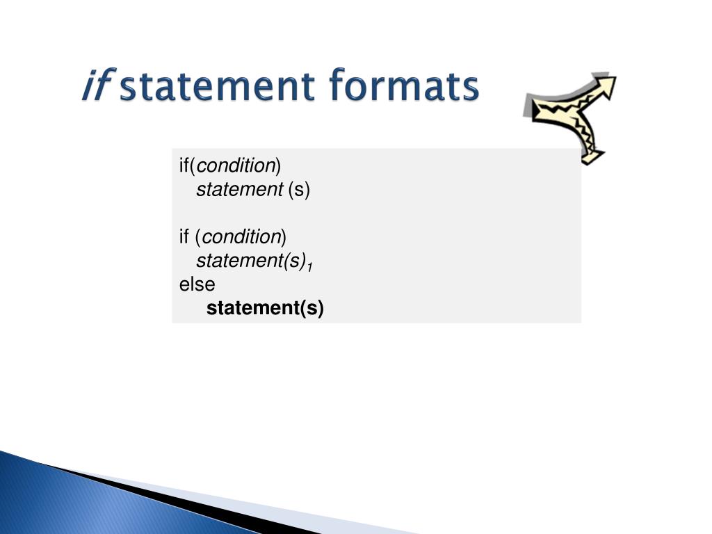 PPT - if statement formats PowerPoint Presentation, free download - ID ...