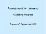 PPT - Assessment FOR Learning Student Progress Monitoring PowerPoint ...