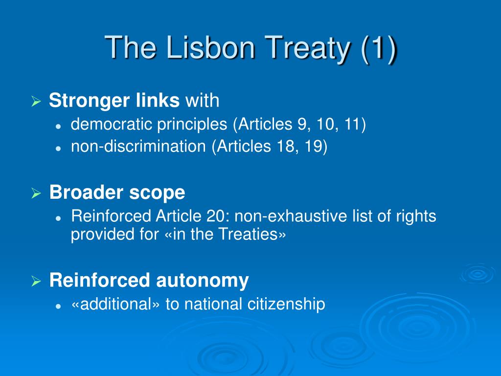 PPT - The Lisbon Treaty (1) PowerPoint Presentation, free download - ID ...