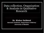 PPT - Doing qualitative research: study design, sampling, data ...