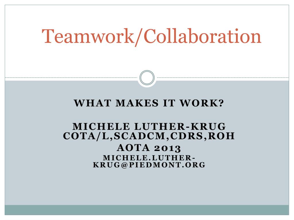 PPT - Teamwork/Collaboration PowerPoint Presentation, free download ...