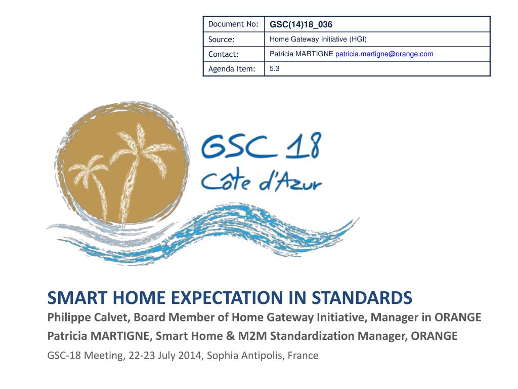 PPT - SMART HOME Expectation IN STANDARDS PowerPoint Presentation, free ...