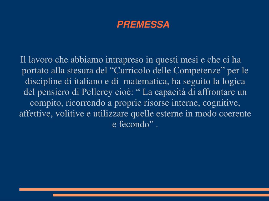 PPT - PREMESSA PowerPoint Presentation, free download - ID:5408547