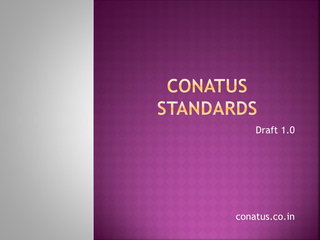 PPT - Conatus Standards PowerPoint Presentation, free download - ID:5409436