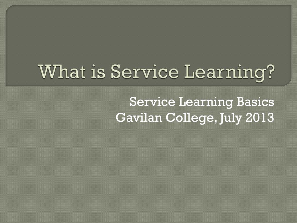 PPT - Understanding Service Learning: Benefits and Best Practices ...