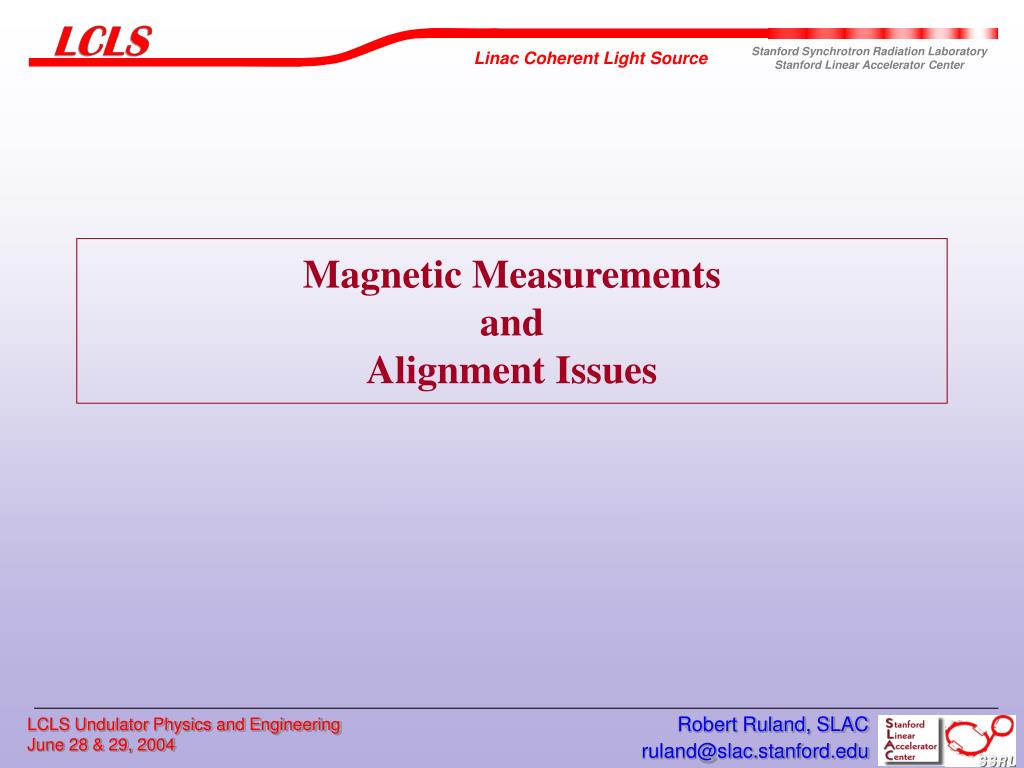 PPT - Magnetic Measurements and Alignment Issues PowerPoint ...