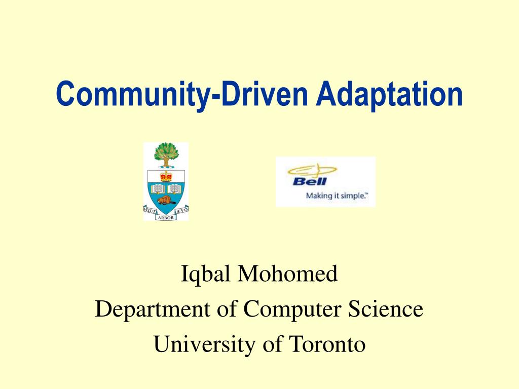 PPT - Community-Driven Adaptation PowerPoint Presentation, free ...