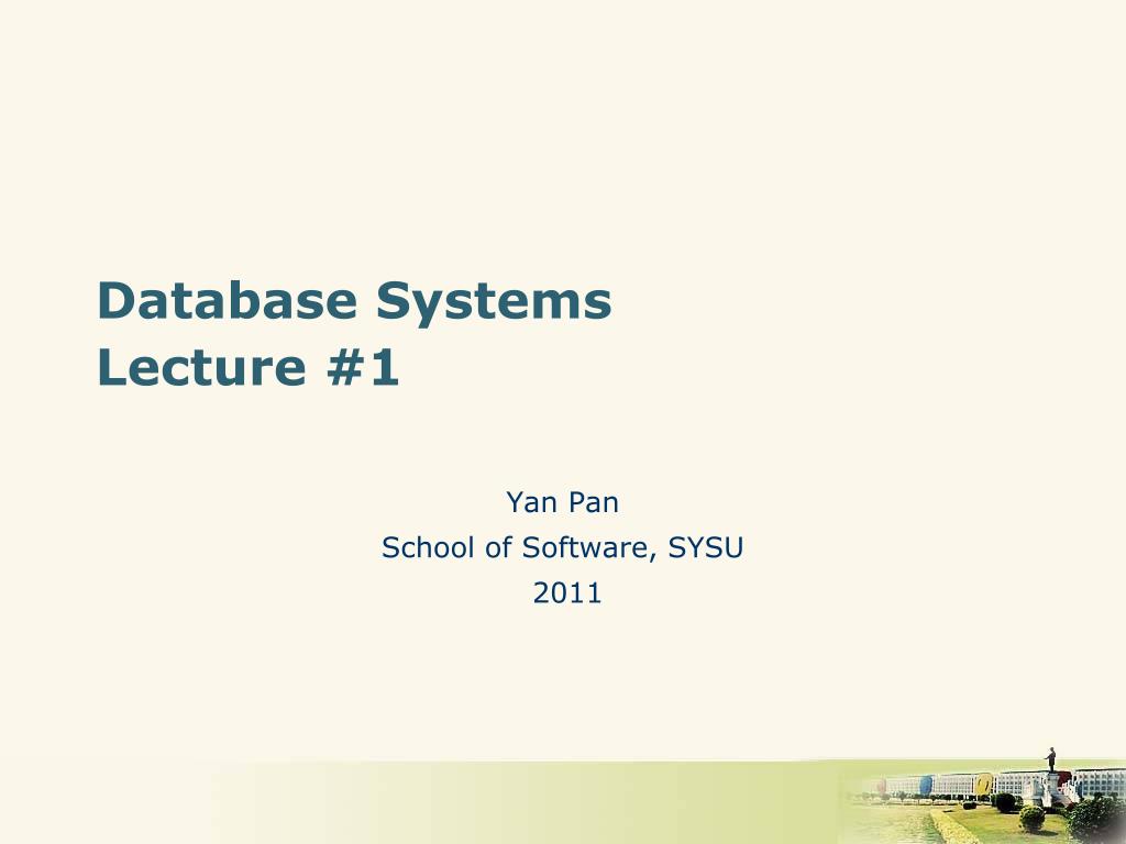 PPT - Database Systems Lecture #1 PowerPoint Presentation, free ...