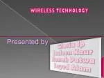 PPT - WIRELESS TECHNOLOGY PowerPoint Presentation, free download - ID ...