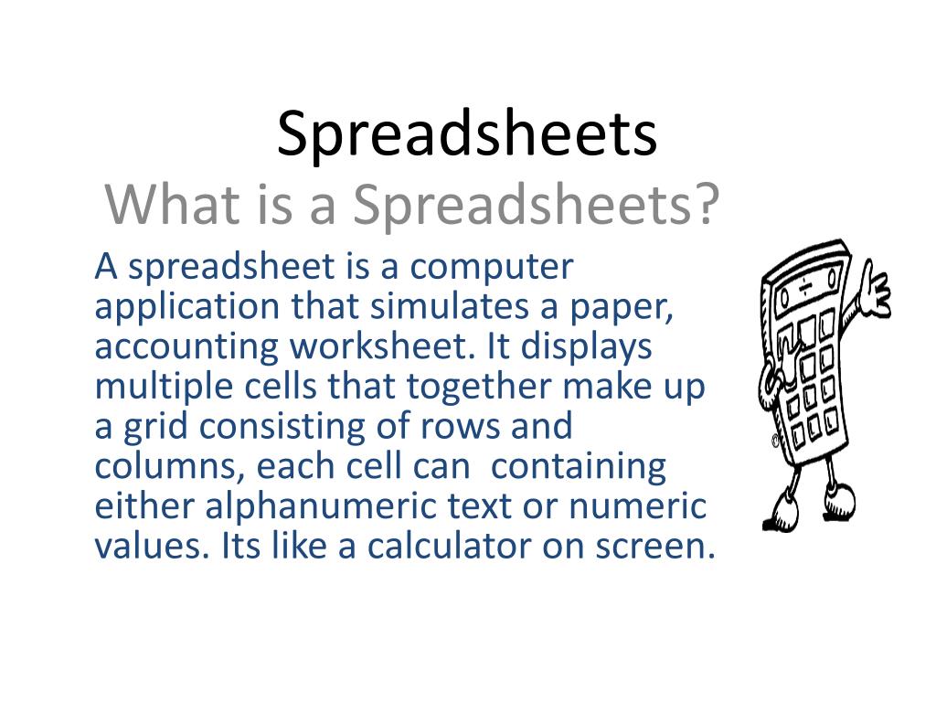 PPT - Spreadsheets PowerPoint Presentation, free download - ID:5417922