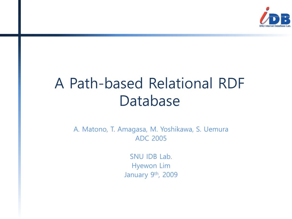 PPT - A Path-based Relational RDF Database PowerPoint Presentation, free download - ID:5419815