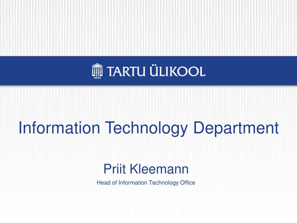 PPT - Information Technology Department PowerPoint Presentation, free ...