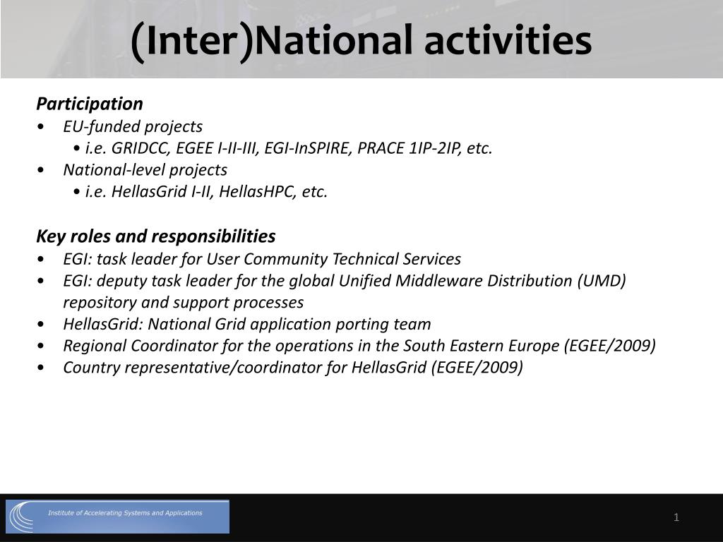PPT - (Inter)National activities PowerPoint Presentation, free download ...