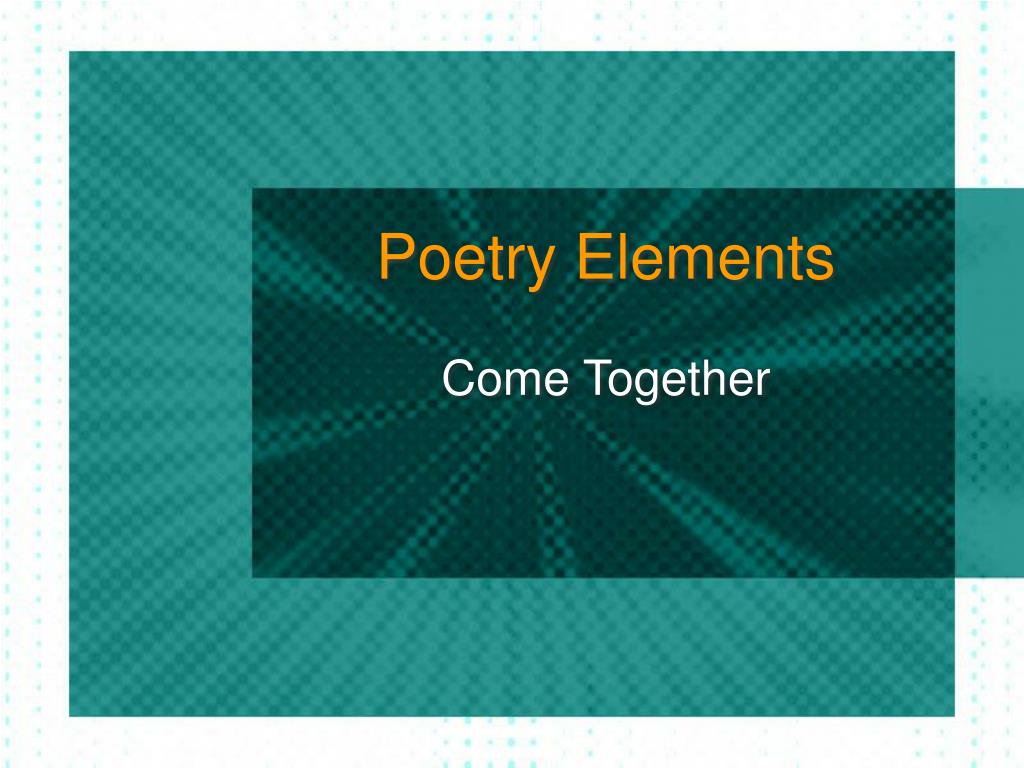 PPT - Poetry Elements PowerPoint Presentation, free download - ID:5431069