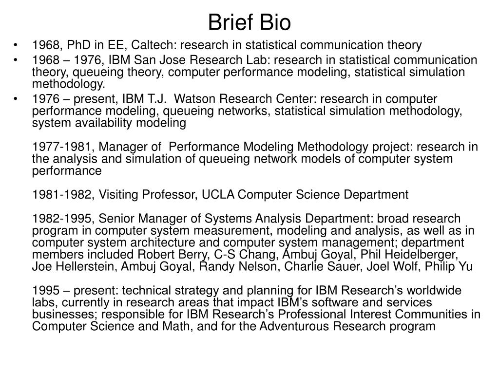 PPT - Brief Bio PowerPoint Presentation, free download - ID:5431213