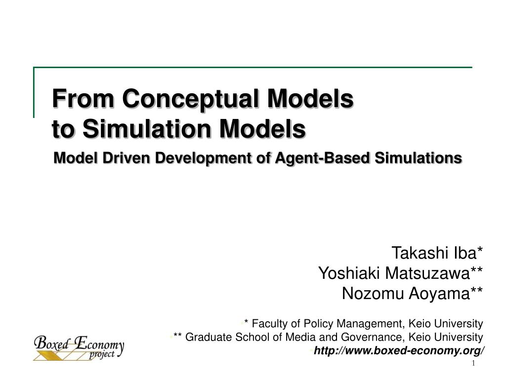 PPT - From Conceptual Models to Simulation Models PowerPoint ...