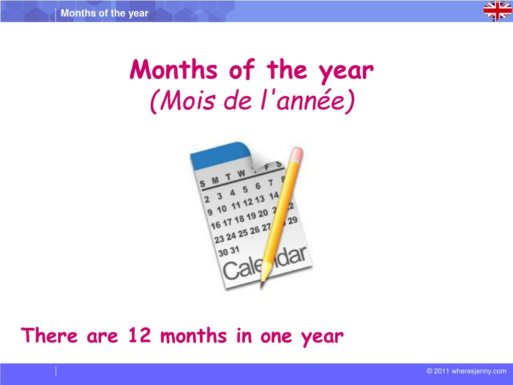 PPT - Months of the year ( Mois de l'année ) PowerPoint Presentation ...