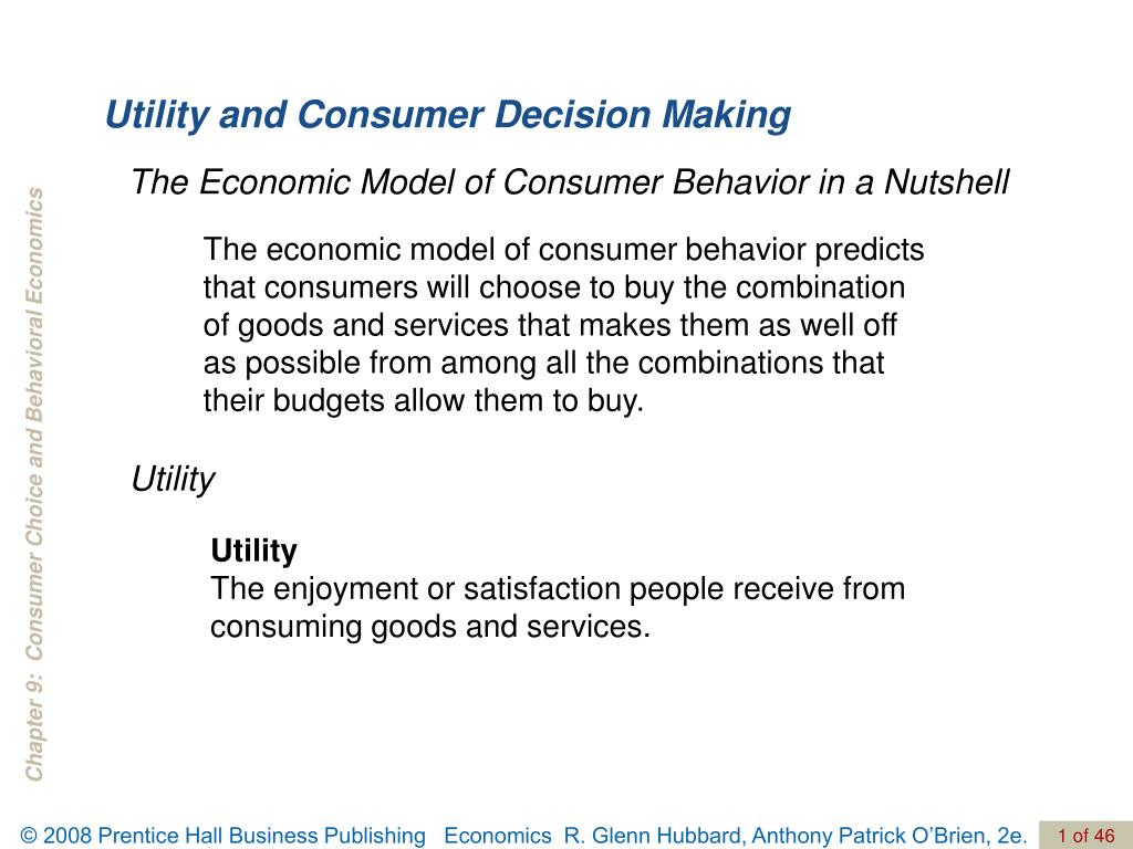 PPT - Utility and Consumer Decision Making PowerPoint Presentation ...