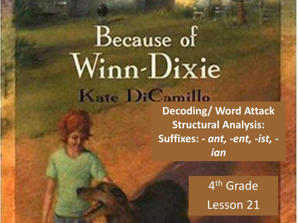 PPT - Decoding/ Word Attack Structural Analysis: Suffixes: - ant, - ent , - ist , - ian ...