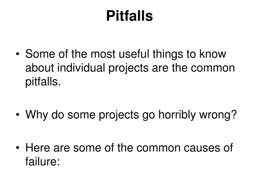 PPT - Pitfalls PowerPoint Presentation, free download - ID:5435696