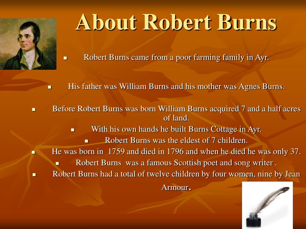 PPT - About Robert Burns PowerPoint Presentation, free download - ID ...