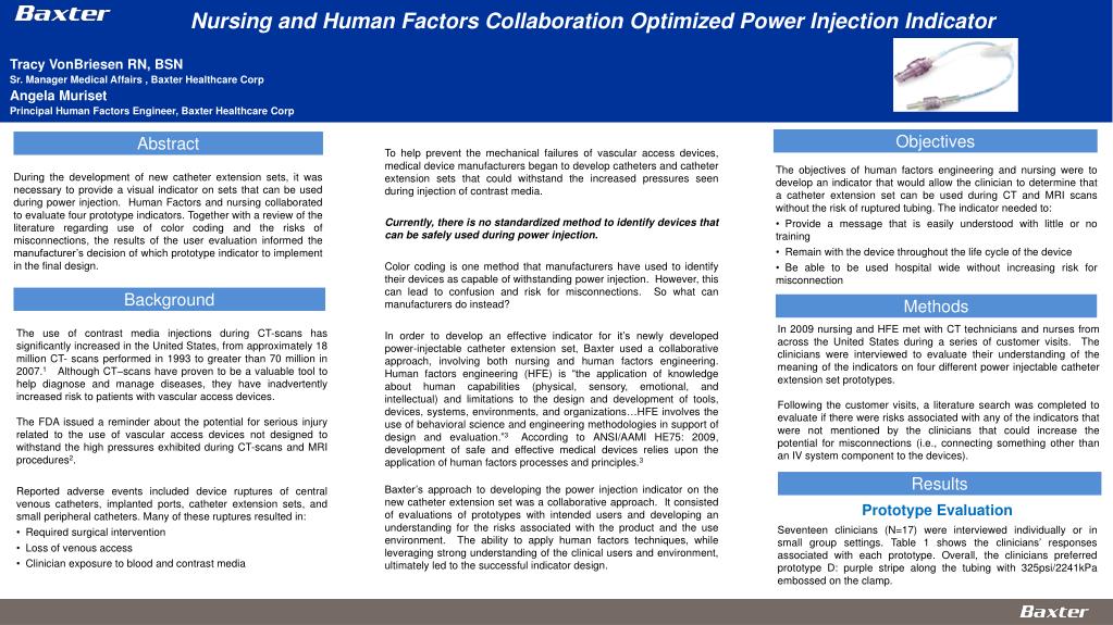 PPT - Nursing and Human Factors Collaboration Optimized Power Injection ...