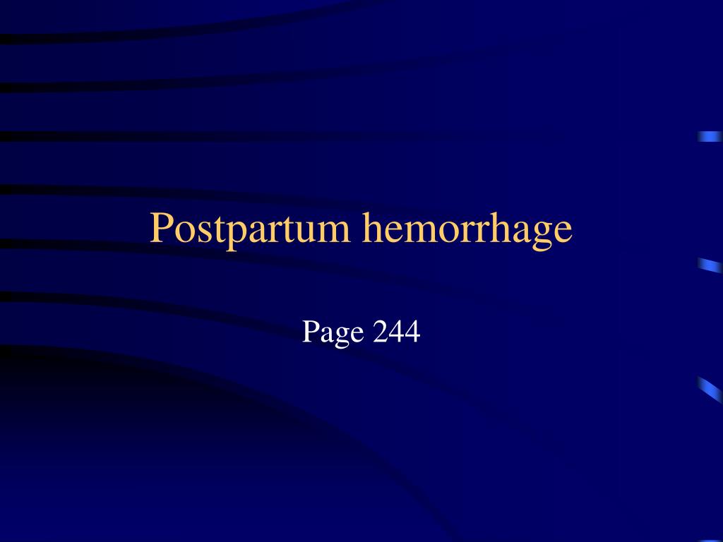 PPT - Postpartum hemorrhage PowerPoint Presentation, free download - ID ...
