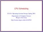 PPT - CPU Scheduling PowerPoint Presentation, free download - ID:438692