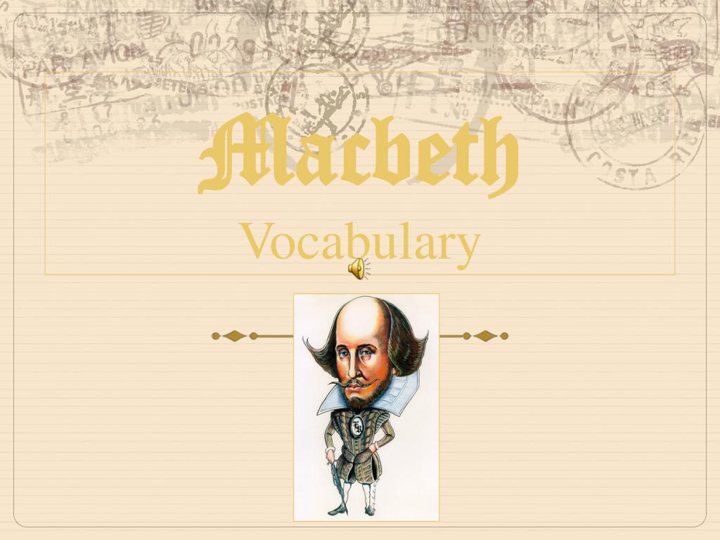 PPT - Macbeth Vocabulary PowerPoint Presentation, free download - ID ...
